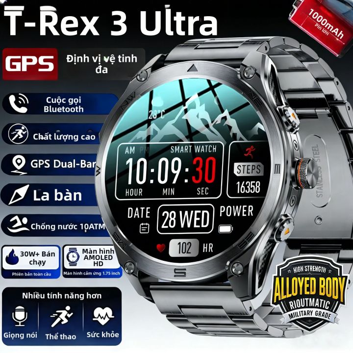 Đồng Hồ Thông Minh Quân Sự T-Rex 3 Ultra GPS 10ATM Chống Nước Màn Hình ...