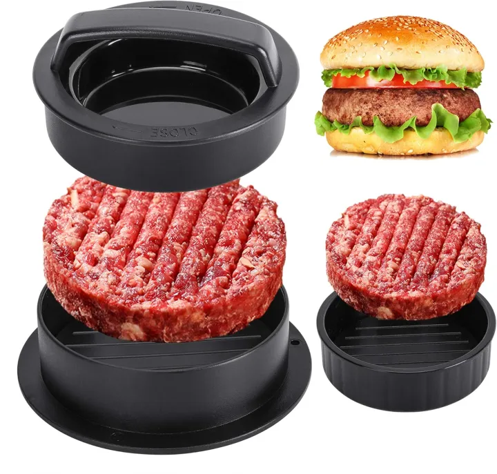 Round Hamburger Burger Press Beef Grill Food-Grade ABS Hamburger Helper ...