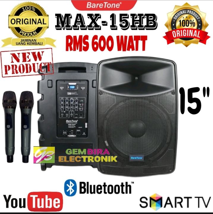 Speaker Portable Meeting BARETONE MAX15HB MAX 15HB MAX 15 HB 15 inch ...