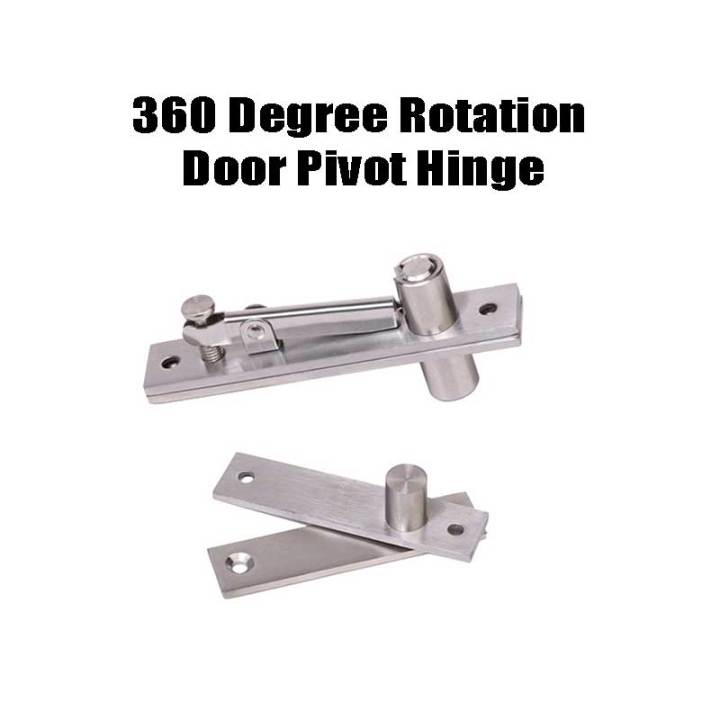 1Pair Heavy Duty Stainless Steel 360 Degree Rotation Door Pivot Hinge ...