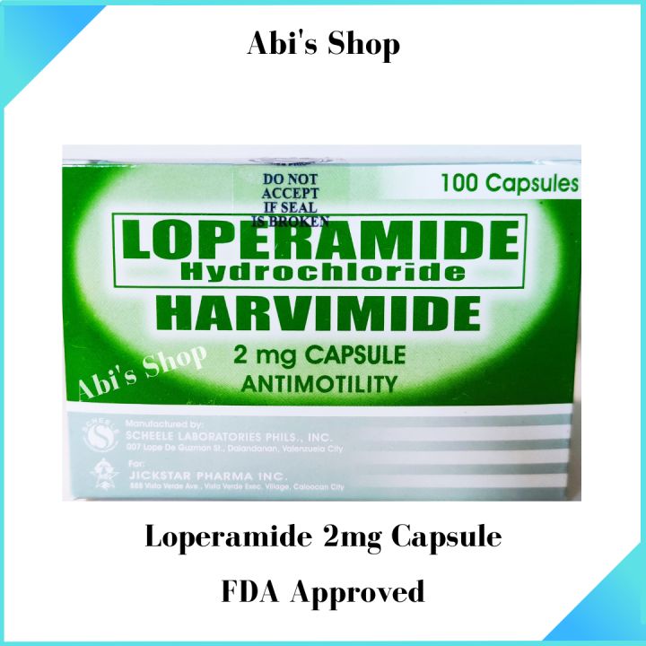 HARVIMIDE Loperamide 2mg 100 capsules Expiry : August 2026 | Lazada PH