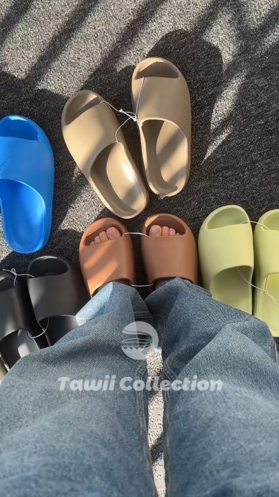 【Tawii】 Slides Summer Slippers for women and man Couple Slipper Soft ...