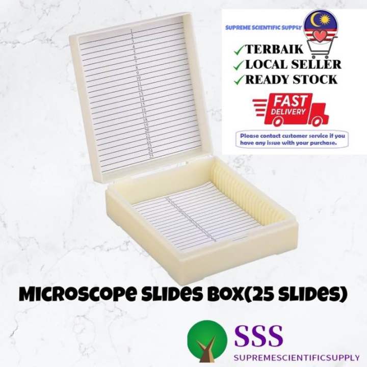 🔥[Ready stock]🔥Microscope Slide Storage Box (25 slides) | Lazada