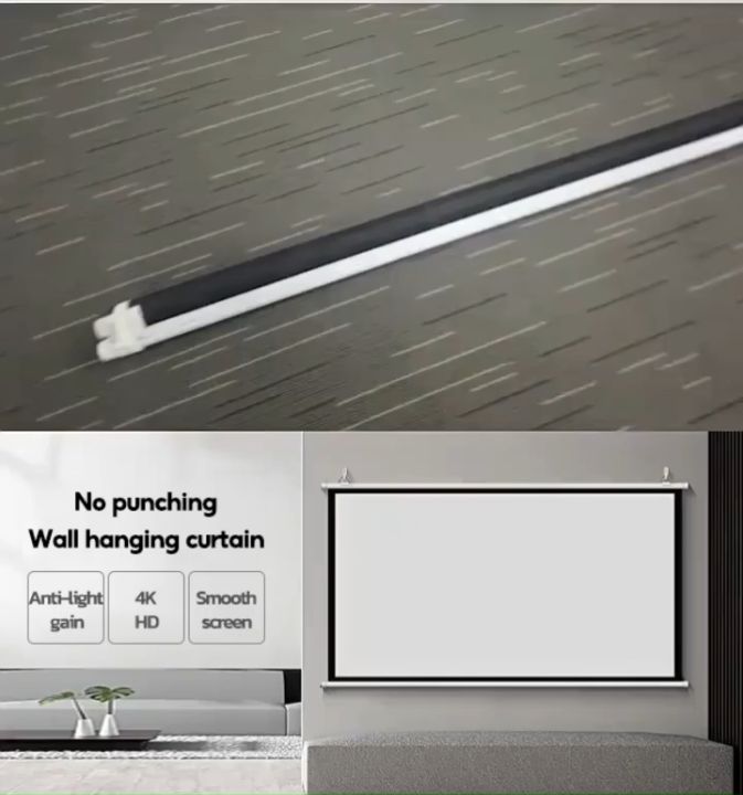 2.2 AUN【Lowest Price guarantee】100 Inches 4K HD 3D projector screen ...