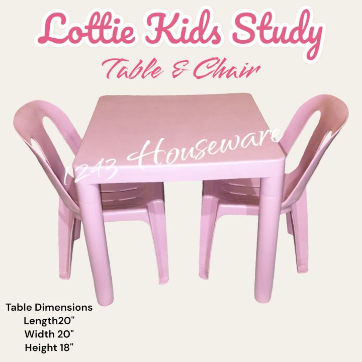 Kiddie Plastic Table for Kids Study Table with Printed Alphabet | Lazada PH