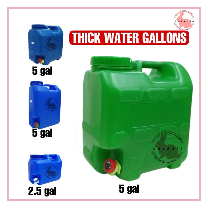 LalaJia THICK WATER CONTAINER WITH FAUCET (5 GALLON & 2.5 GALLON ...