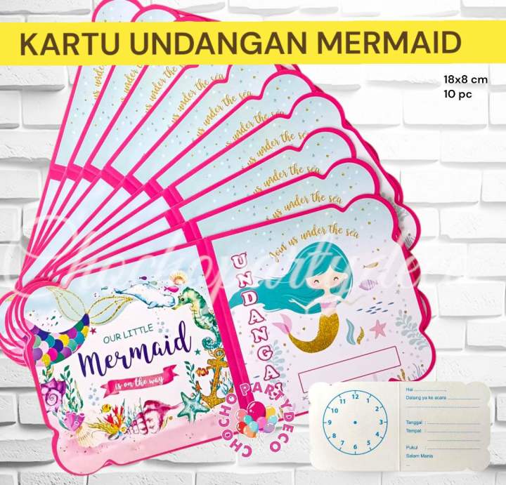 Kartu Undangan Ulang Tahun MERMAID Isi 10 / Kartu Undangan Ultah Anak ... Kartu Undangan Ulang Tahun MERMAID Isi 10 / Kartu Undangan Ultah Anak ...