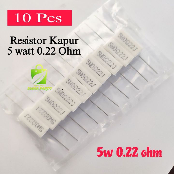 RESISTOR KAPUR 5 WATT 0.22 OHM resistor kapur 5w 0,22 ohm | Lazada Indonesia