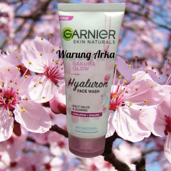 Garnier Sakura Glow Hyaluron Face Wash [100mL] Hyaluron + Sakura | Lazada Indonesia