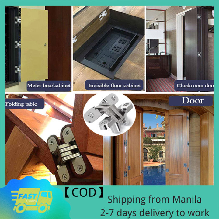 Hidden Concealed Cross Hinge 180 Degree Swing Invisible Hinge For ...