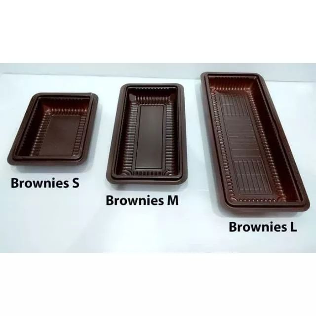 5pcs Mika Brownies Mika Coklat 3 Ukuran Tempat Brownies Mika Termurah ...