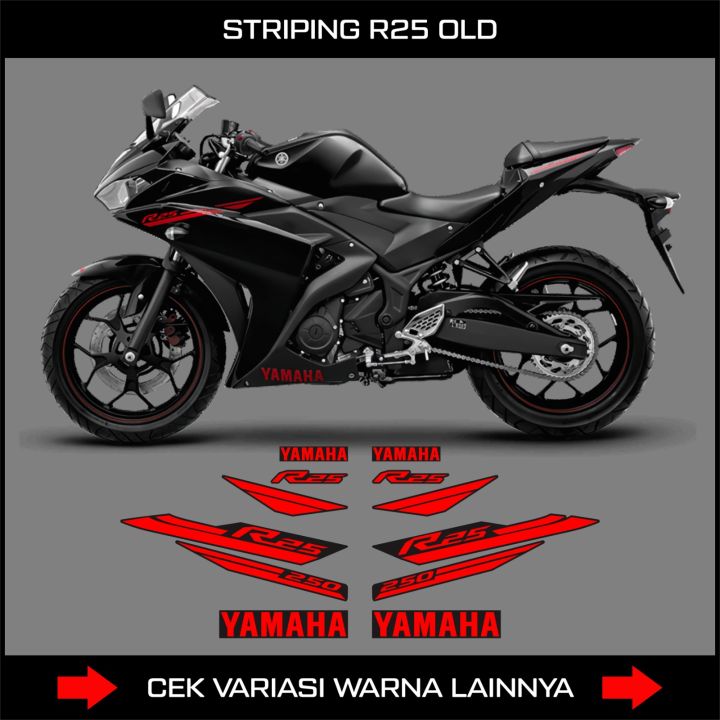 Striping Yamaha R25 Desain Custom List Simpel / Sticker Motor Yamaha ...