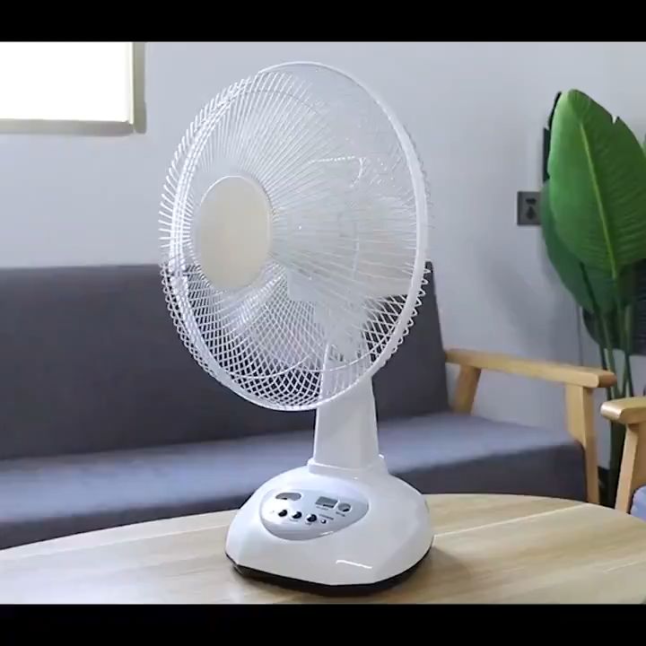 Stand Fan 12''16''DC Kipas Angin 3 Blades Solar Fan with Solar Panel ...