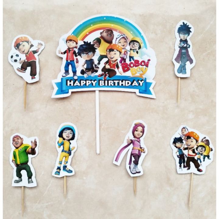 topper hiasan untuk kue ulang tahun & cake karakter boboiboy boboi boy ...