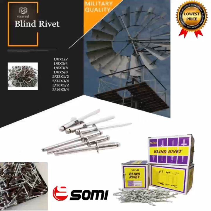 PER BOX--Blind Rivets /LOW PRICE Sliver /Brown/White/Black 1/8X1/2, 1 ...