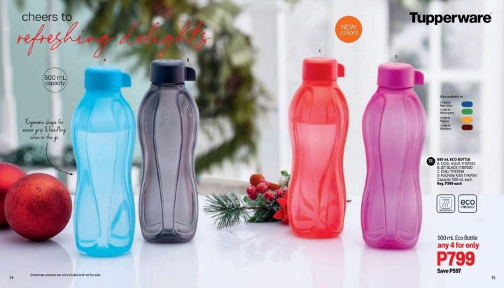 Tupperware Eco bottle 500ml/No Box | Lazada PH