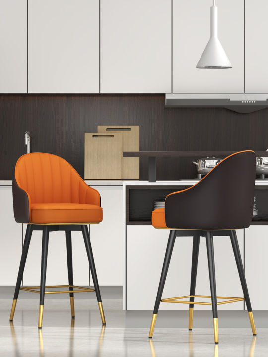 Modern Minimalist Home Bar Stool with Backrest High Table Chair Luxury ...