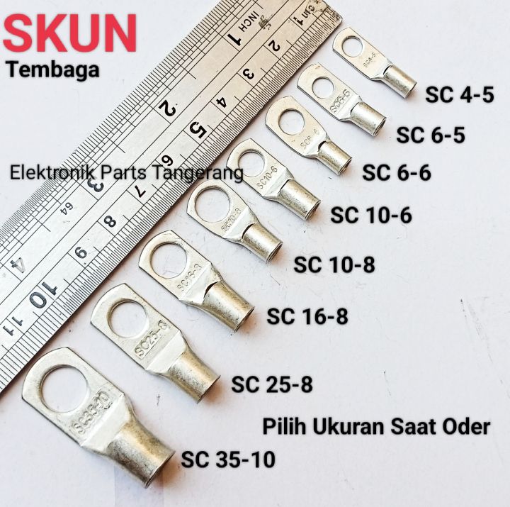 (PILIH UKURAN) SKUN KABEL TEMBAGA SKUN KABEL 4MM SKUN KABEL 6MM SKUN KABEL 10MM SKUN KABEL 16MM ...