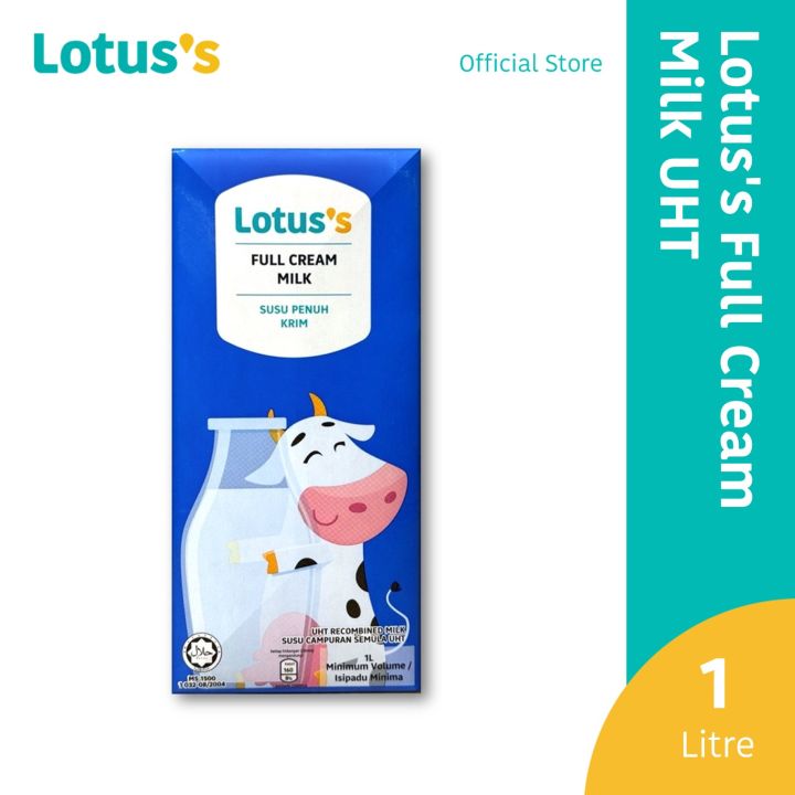 Lotus's Full Cream Milk UHT 1L | Lazada