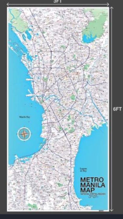 NCR MAP TARPAULIN POSTER 3X6FT 2024 EDITION | Lazada PH