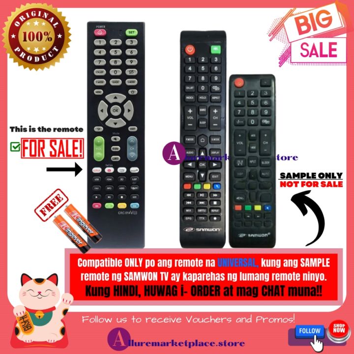 Ready to use Universal TV Remote for SAMWON SMART TV ANDROID SAMWON ...