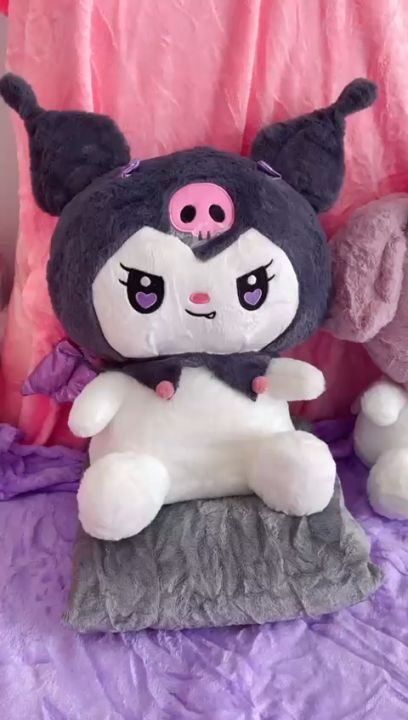 EV B74 Boneka Bantal Selimut Angel Kuromi My Melody , Balmut Sanrio ...