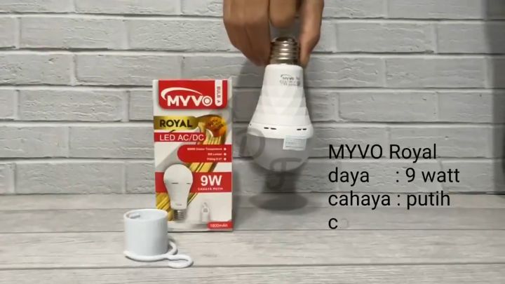(PROMO!!) Bohlam Emergency GARANSI 1 TAHUN MYVO ROYAL Lampu Emergency Bohlam LED 9 / 12 / 18 ...