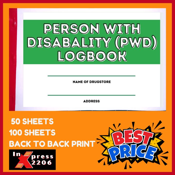 PWD LOGBOOK FOR DRUGSTORE PHARMACY | Lazada PH