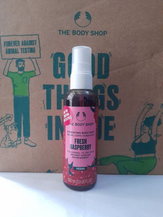The body shop fresh raspberry body mist 100ml | Lazada Indonesia