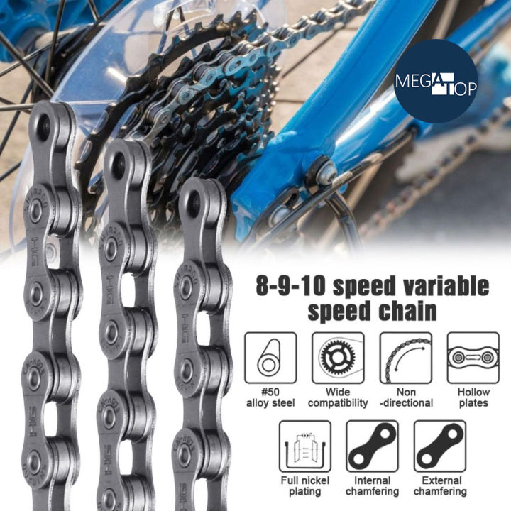 MEGATOP Shimano Bike Chain 6 7 8 9 10 Speed Original Bicycle For MTB ...
