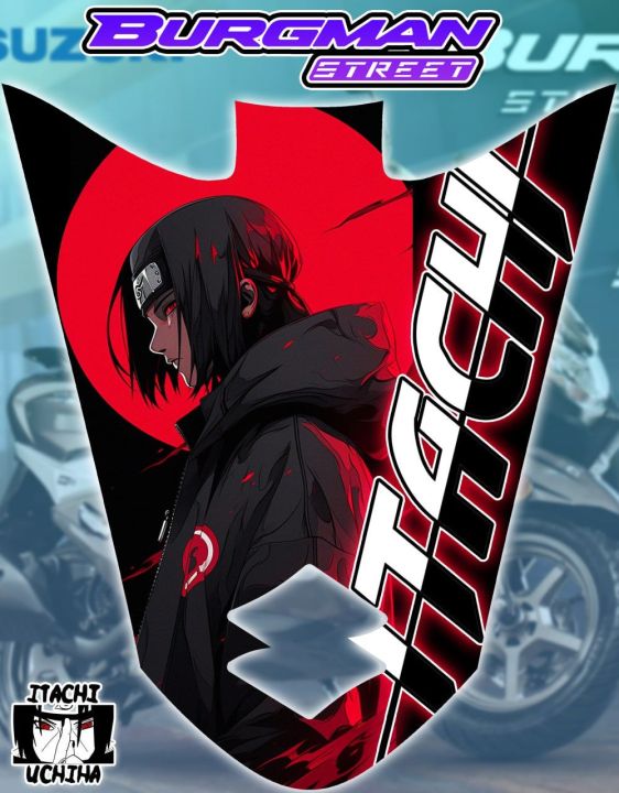 Uchiha Itachi Front sticker for Suzuki Burgman Street 125 Quality ...