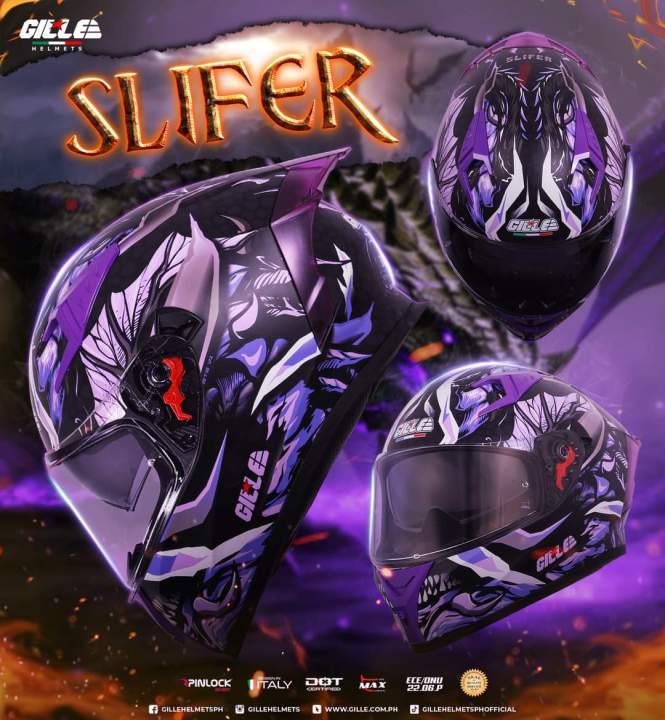 GILLE GTS V1 sliffer motorcycle fullface helmet with lots of freebies ...