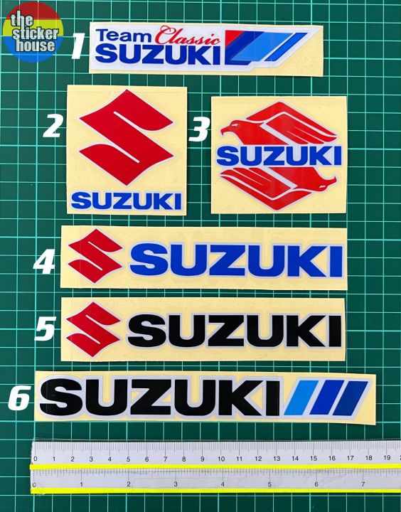 SUZUKI / TEAM CLASSIC SUZUKI / RETRO SUZUKI DESIGNS STICKER CUTTING ...