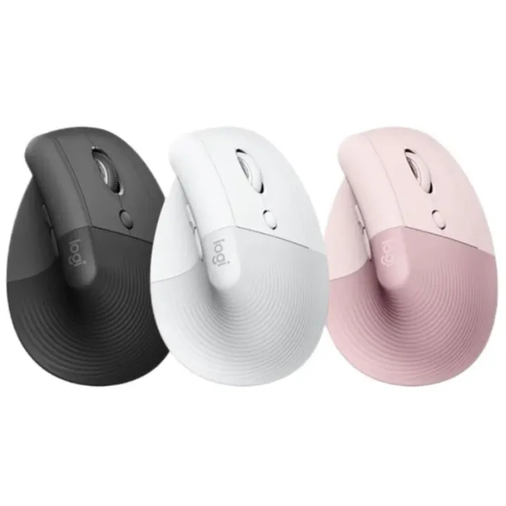 Logitech Lift Vertical Ergonomic Mouse Wireless - Bluetooth for PC, Mac ...