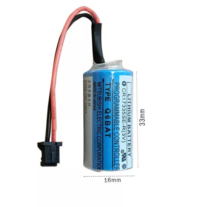 CR17335SE-R 3V 1800mAh Q6BAT CR17335 PLC แบตเตอรี่ลิเธียมMITSUBISHI ...