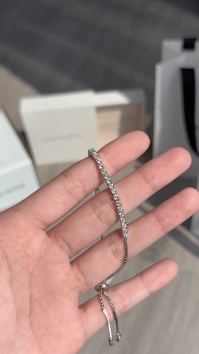 Dominator II สร้อยข้อมือเงินแท้ เพชรSwiss งานคุณภาพเกรดพรีเมี่ยม พร้อม ...