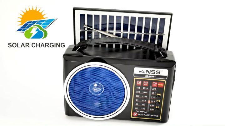 NSS Solar Radio AM/FM/SW 3 Bands Bluetooth Speaker Portable ...