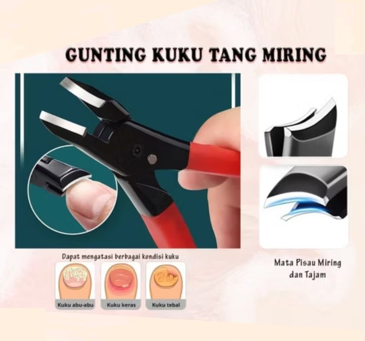 Gunting Kuku Tang Miring Anti Cipratan profesional super tajam kuku ...