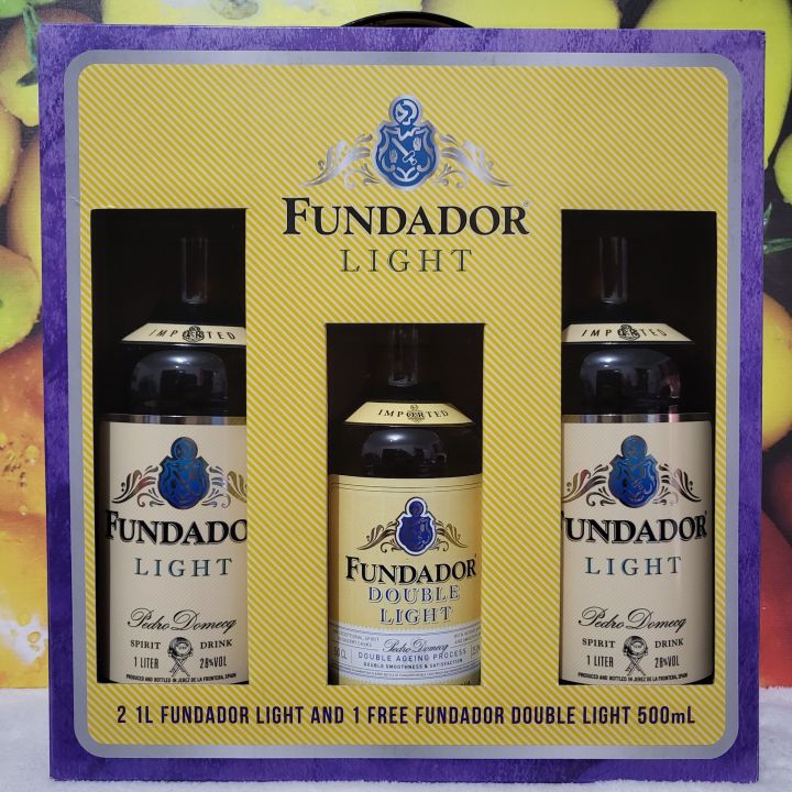 Fundador Light 2x1L with FREE Fundador Double Light 500mL | Lazada PH