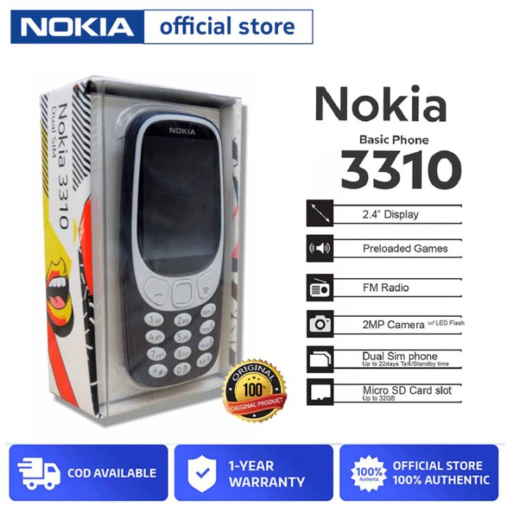 nokia 100% original legit N3310 Dual Sim Keypad Cellphone original Basic Phone FM Radio Keypad ...