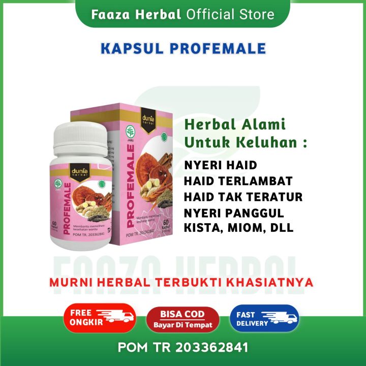Profemale Obat Herbal Pelancar Haid Telat 1 2 Bulan Nyeri Haid Kista ...