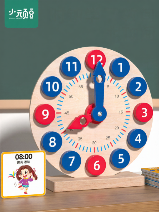XIAOWANDOU | Time Learning Clock Toy for Kindergarten and Grade 1 ...