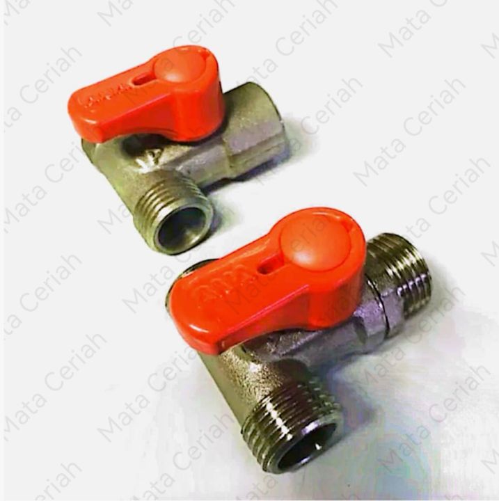 (100% ORIGINAL) ANA 1/2" 3 WAY BRASS MINI BALL VALVE BALLCOCK STOP ...