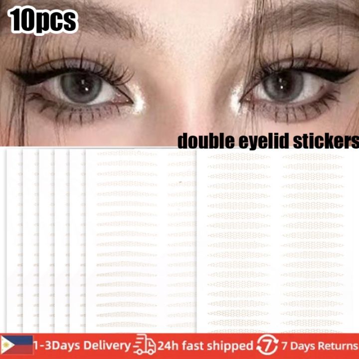 10sheets Invisible Natural Double Eyelid Stickers, Olive Type Makeup ...