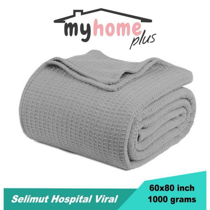 Selimut Hospital thermal blanket waffle design 100% cotton | Lazada