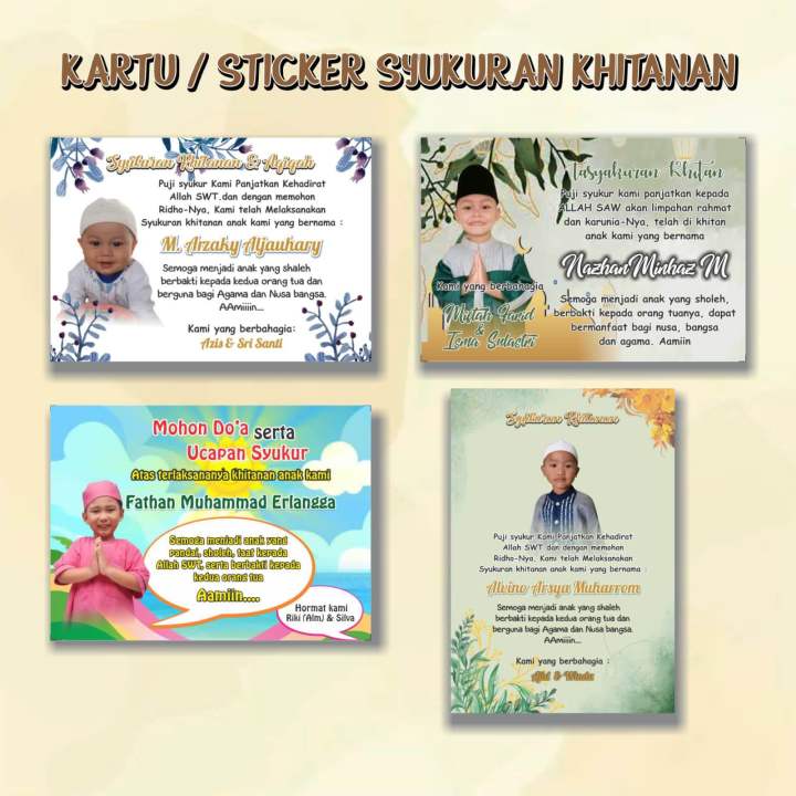 KARTU//STIKER TASYAKURAN KHITANAN (50pcs) | Lazada Indonesia