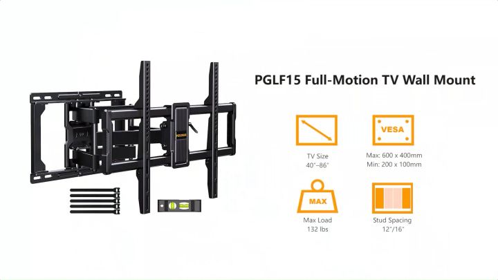 Universal TV Wall Mount Bracket For 14"-85" Retractable Bracket Swivel ...