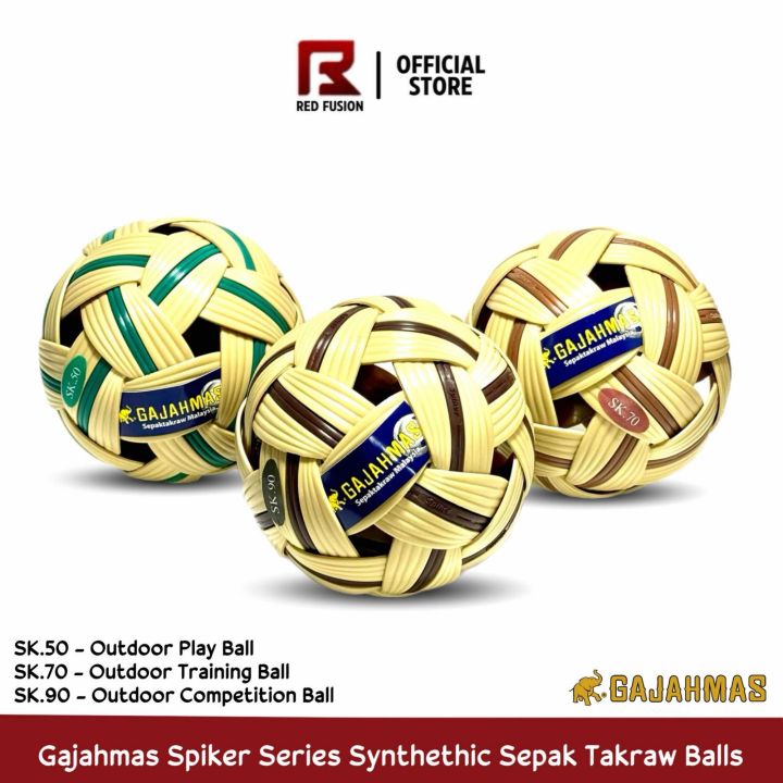 Gajahmas Spiker Series Synthetic Sepak Takraw Balls | Lazada PH