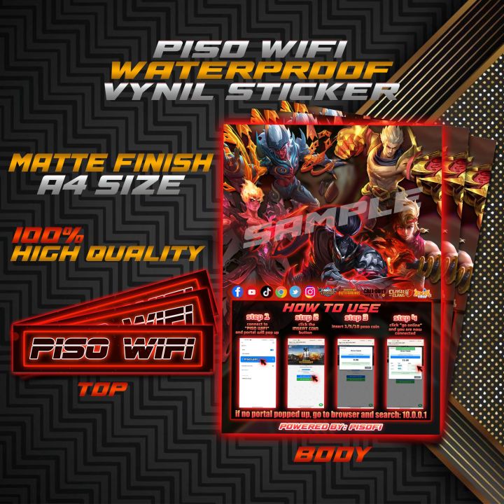 LAMINATED PISO WIFI STICKERS 100% WATER PROOF | Lazada PH