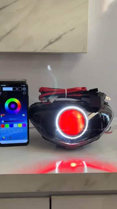 Lampu depan Mio sporty old lama custome biled ASLI projector CR7 C2 ...